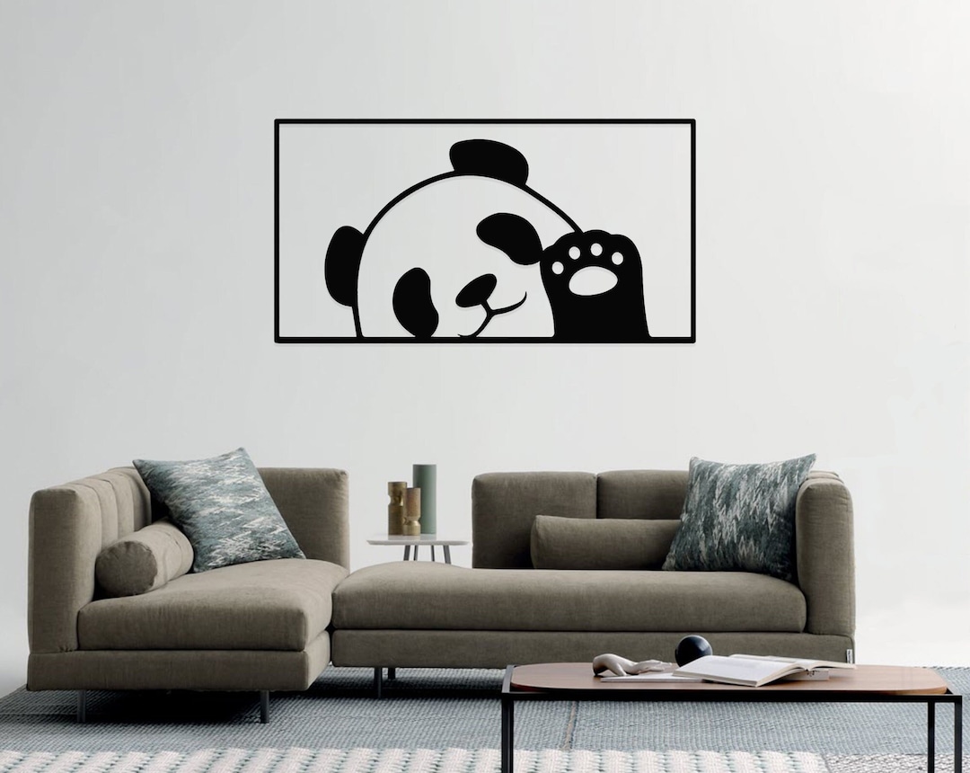 Metal Wall Decor, Panda Wall Art, Panda Bear Decoration, Nature Wall ...