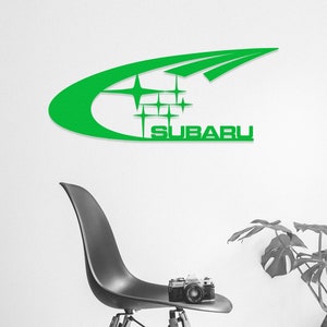 Subaru Logo, Subaru Sign, Car Logo, Metal Wall Decor, Garage Decor ...