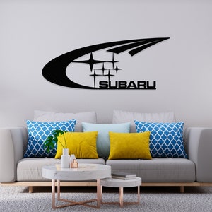 Subaru Logo, Subaru Sign, Car Logo, Metal Wall Decor, Garage Decor ...