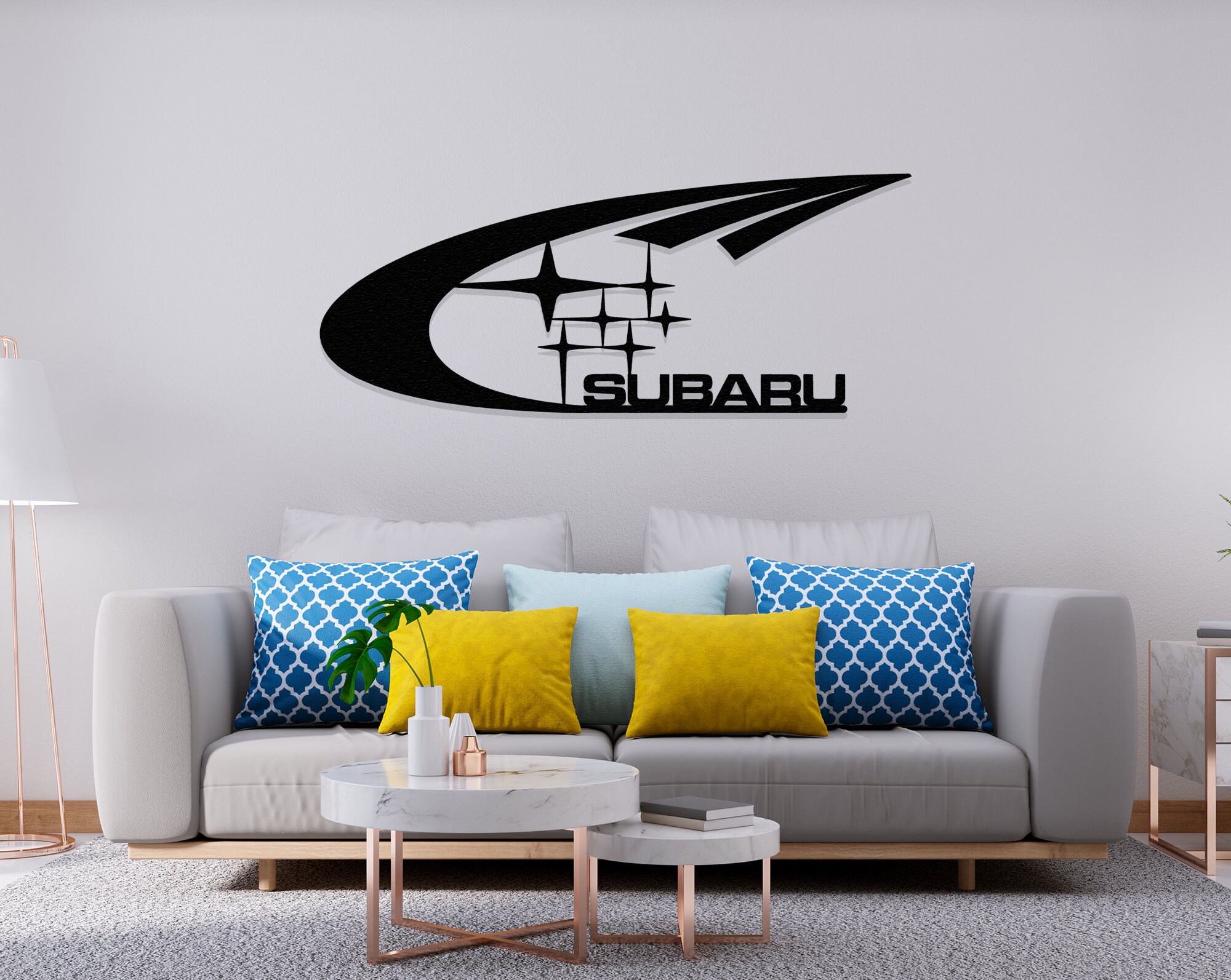 Subaru Logo, Subaru Sign, Car Logo, Metal Wall Decor, Garage Decor ...
