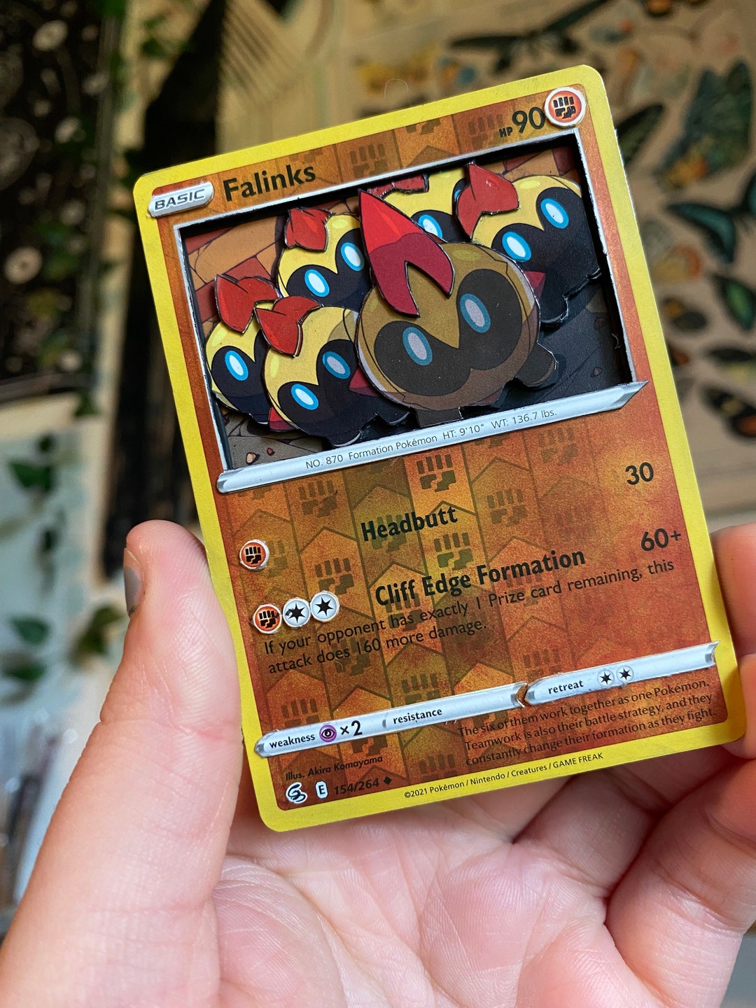 3D Falinks Pokemon Card - Etsy