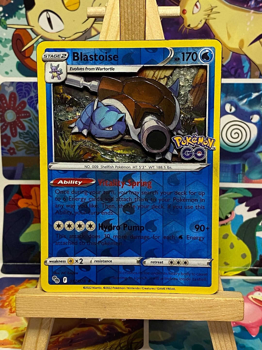 3D Blastoise Pokemon Card - Etsy