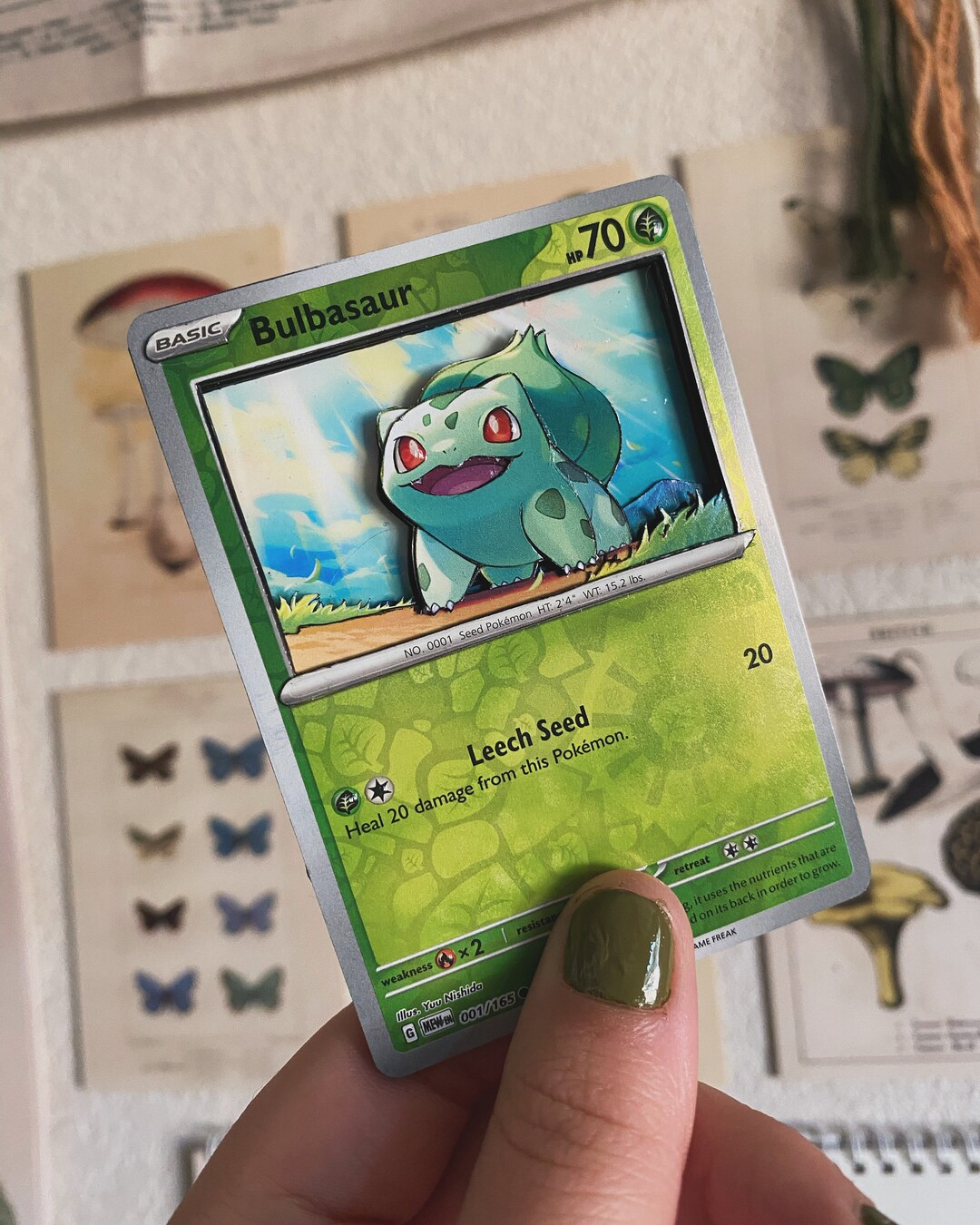 3D Bulbasaur Pokemon Card - Etsy