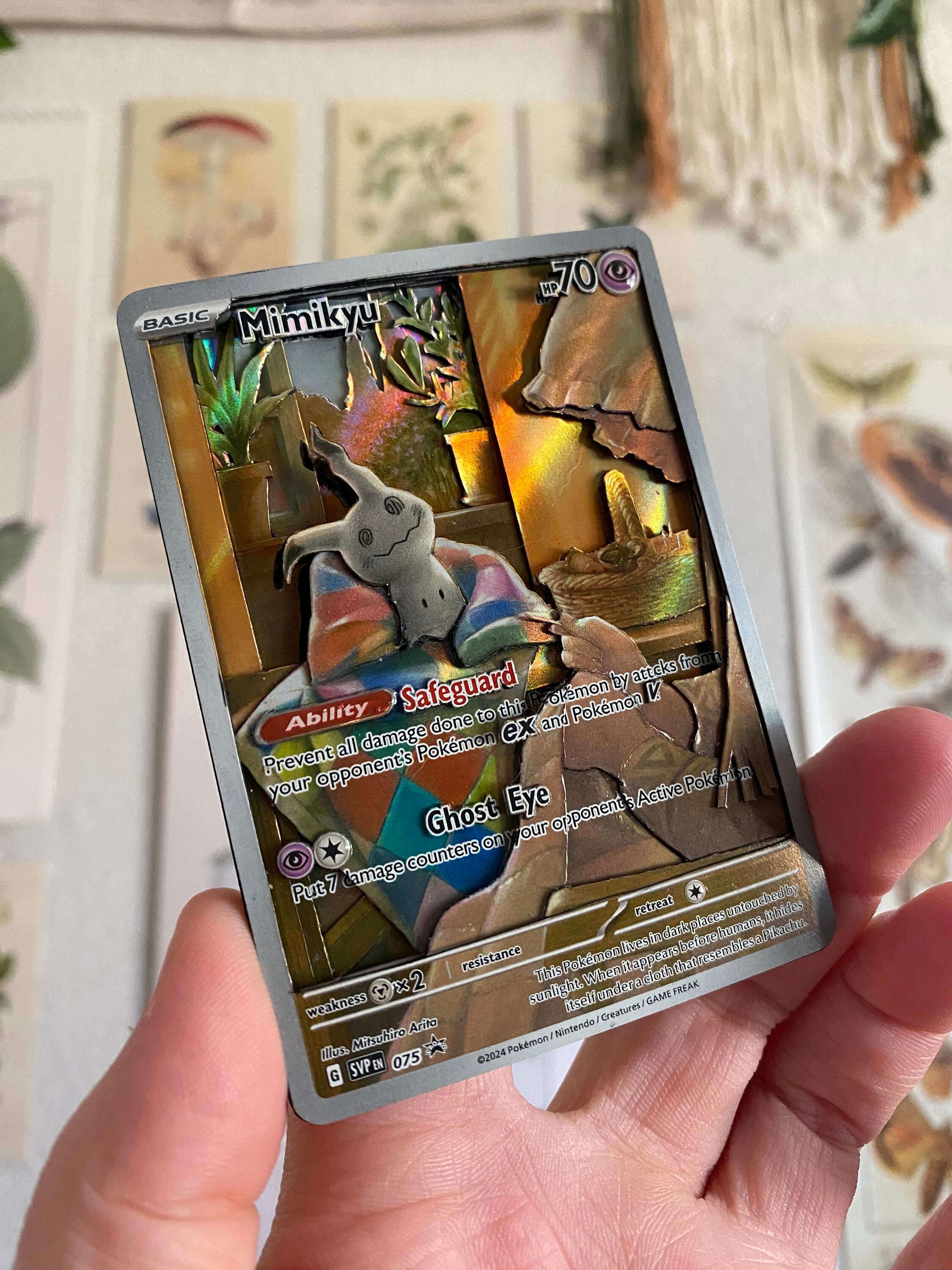 3D Mimikyu Promo Pokemon Card - Etsy