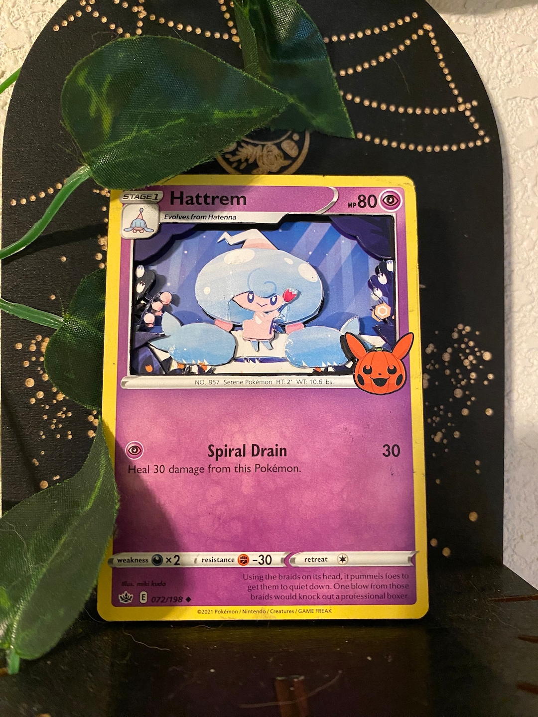 3D Hattrem Pokemon Card - Etsy