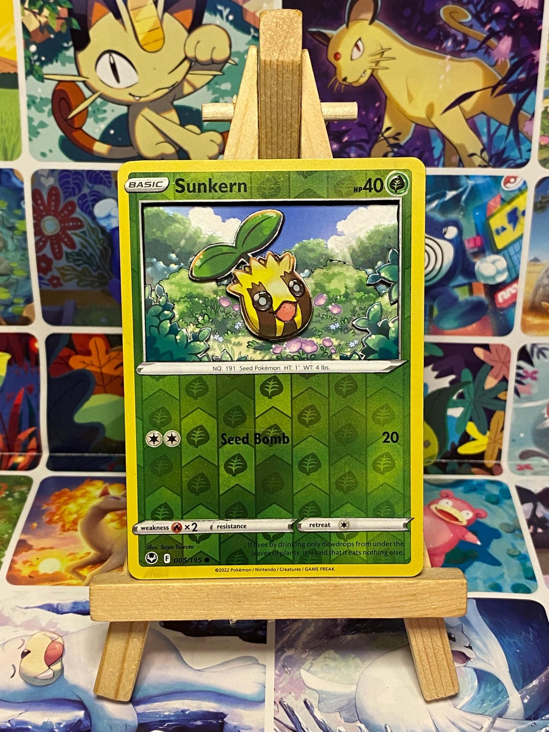 3D Sunkern Pokemon Card - Etsy