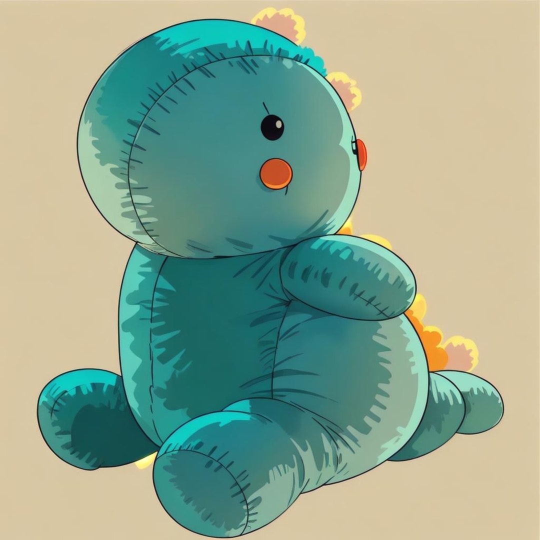 Cute Dino Plush Toy Stuffed Animal for Kids Soft Fluffy Dinosaur ...