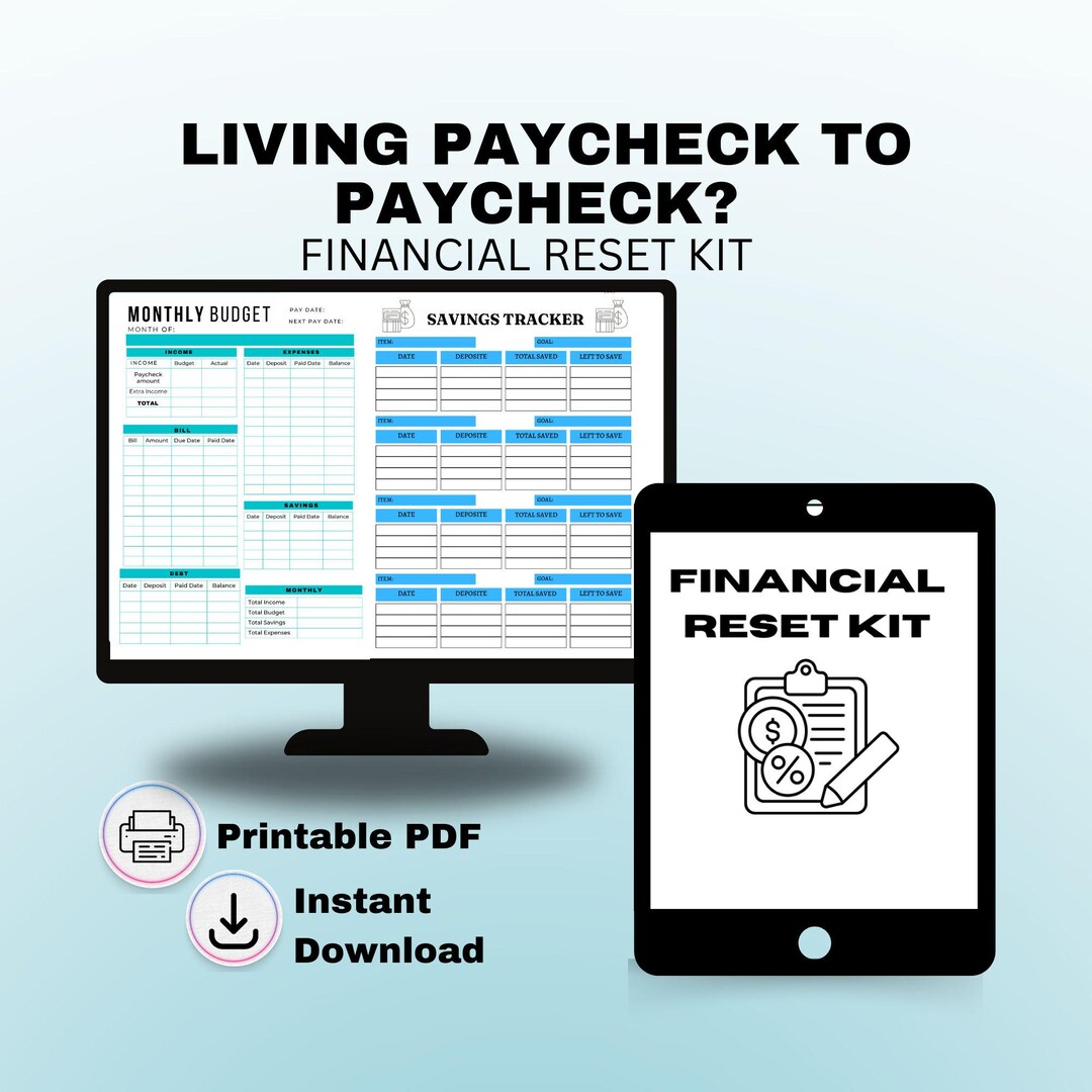 Printable Budget Planner PDF | Expense, Savings & Debt Tracker ...