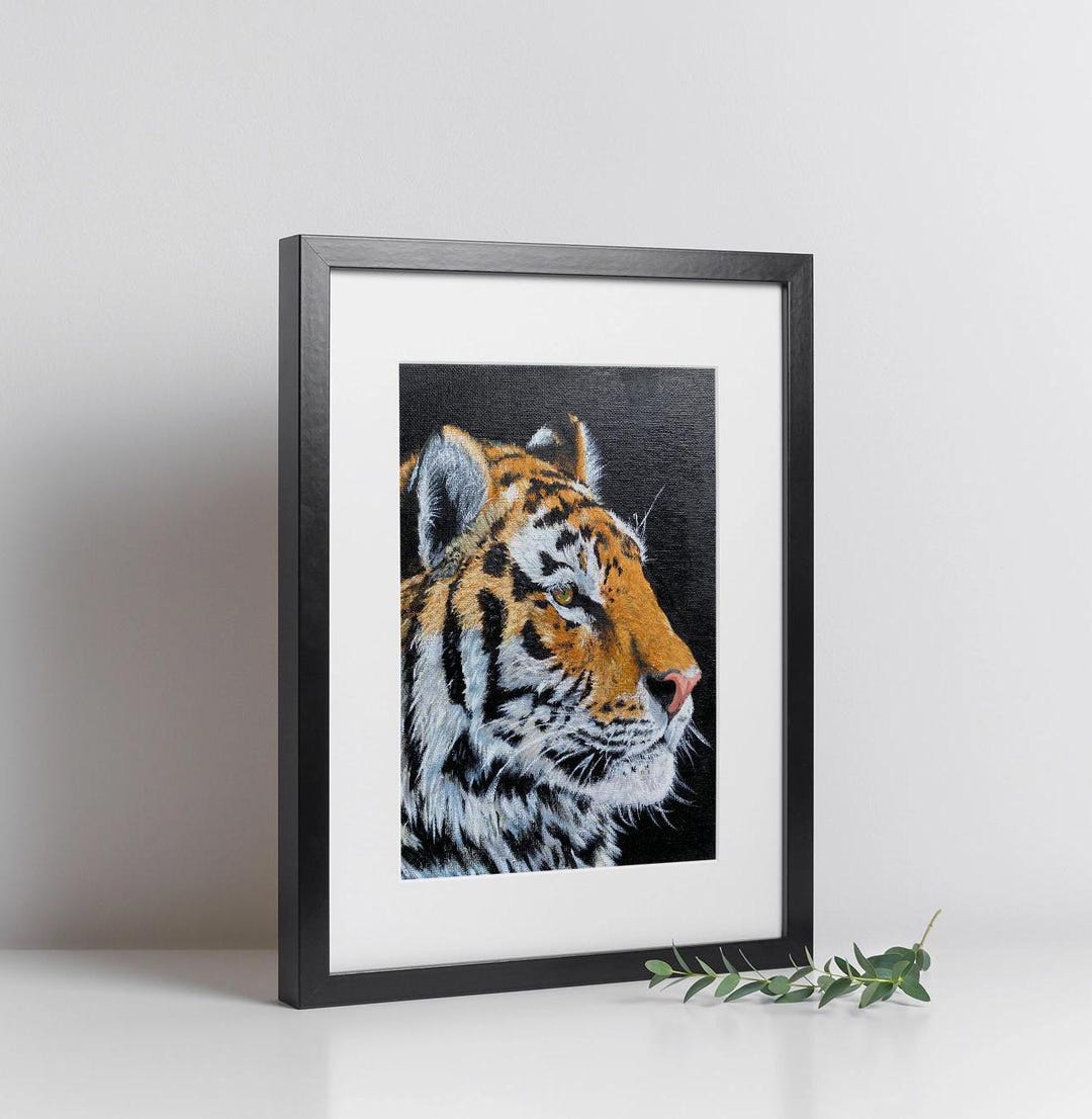 Original Hand Painted Siberian Tiger Acrylic Painting on Canvas - Etsy