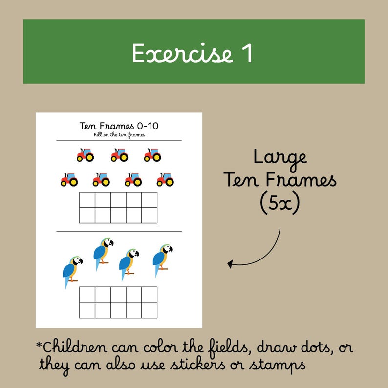 Ten Frame Worksheets for Kids, Numbers 0-10, Fun Counting & Math ...