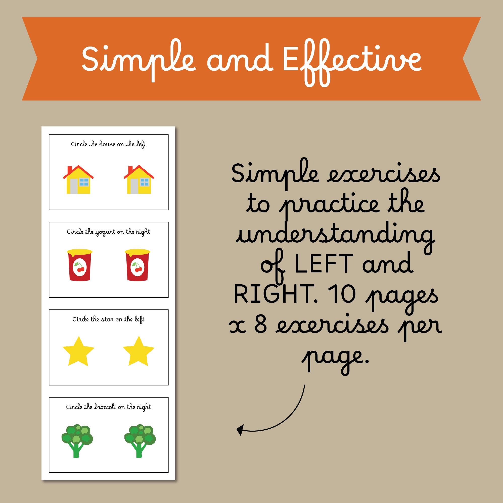 Left and Right Worksheets for Kids, Fun Directionality Activities ...