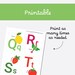 Fruit & Vegetable Children Alphabet Cards, Kids Fruits and Veg Abc ...