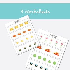 Odd One Out Worksheets for Kids, 9 Children Logic Puzzles ...