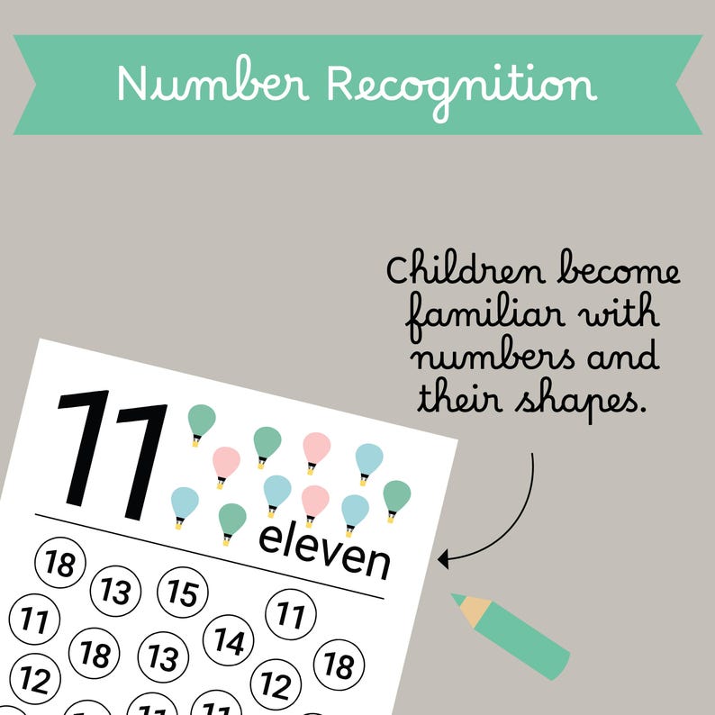 Numbers 11-20 Find and Color Worksheets: Early Math (digital Download ...