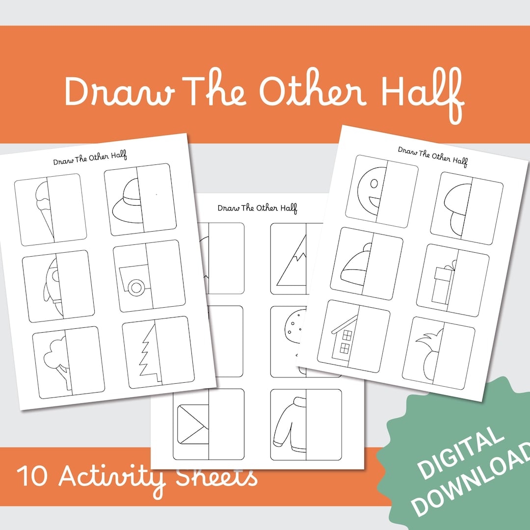 Draw the Other Half Activity Sheets for Kids, Symmetry Worksheets ...