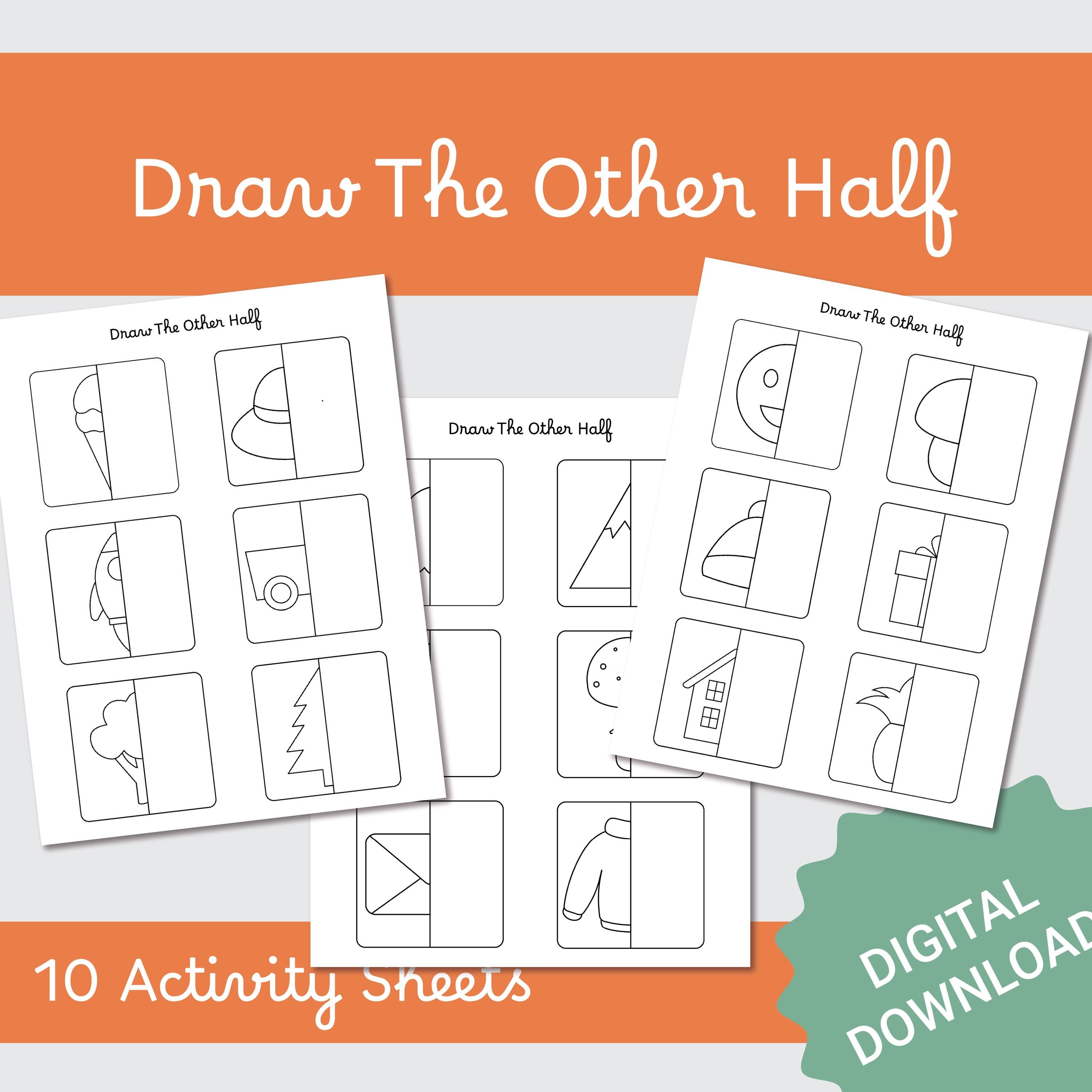 Symmetry Activity Sheets for Kids: Draw the Other Half (PDF) - Etsy