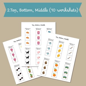 Left, Right, Top, Bottom, Middle Kids Worksheets, Position, Location ...