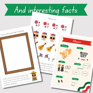 Mexico Activity Book for Kids – Printable Travel Workbook Ages 5–8, 30 ...