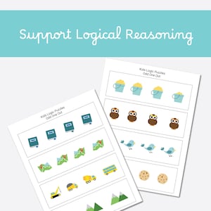 Odd One Out Worksheets for Kids, 9 Children Logic Puzzles ...