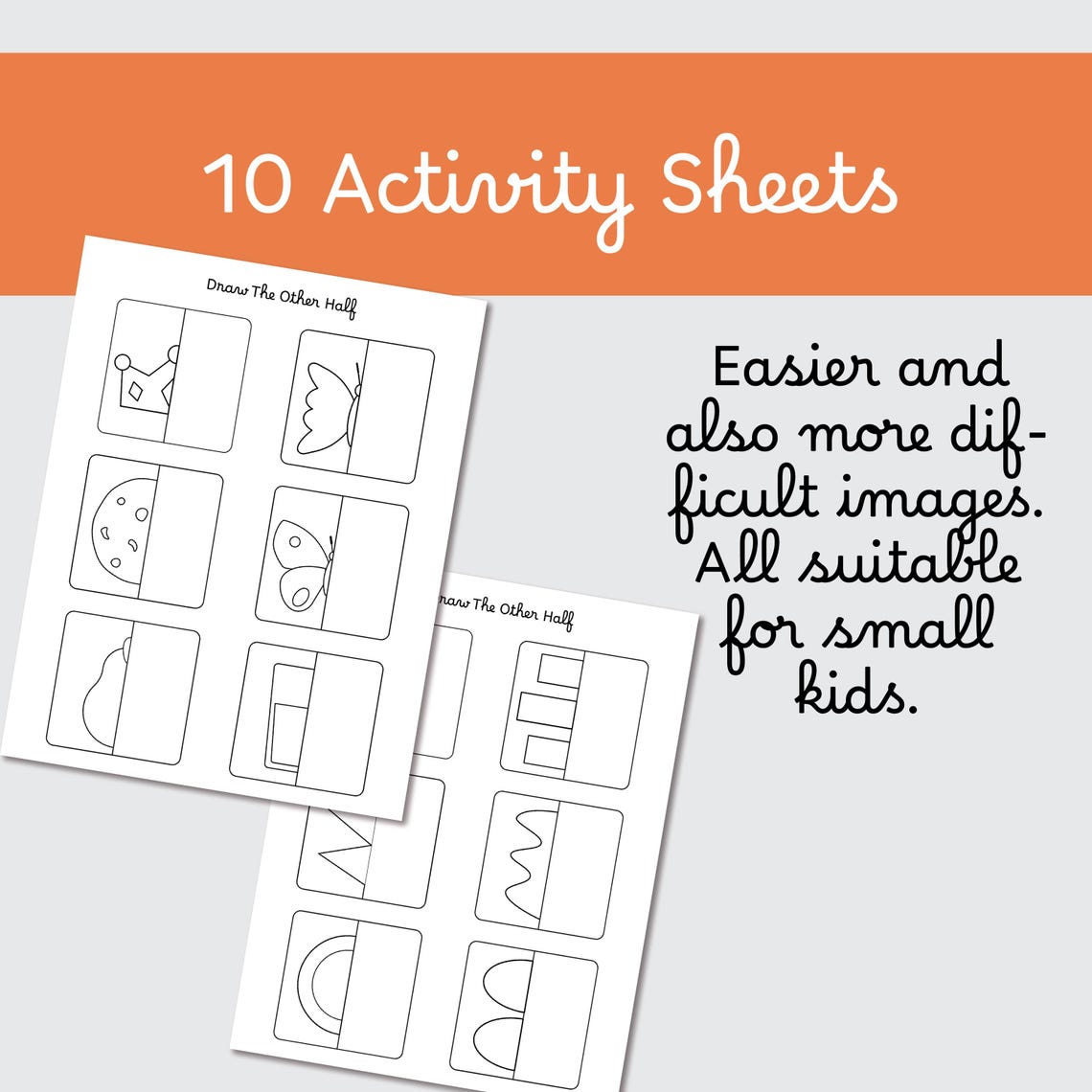 Symmetry Activity Sheets for Kids: Draw the Other Half (PDF) - Etsy