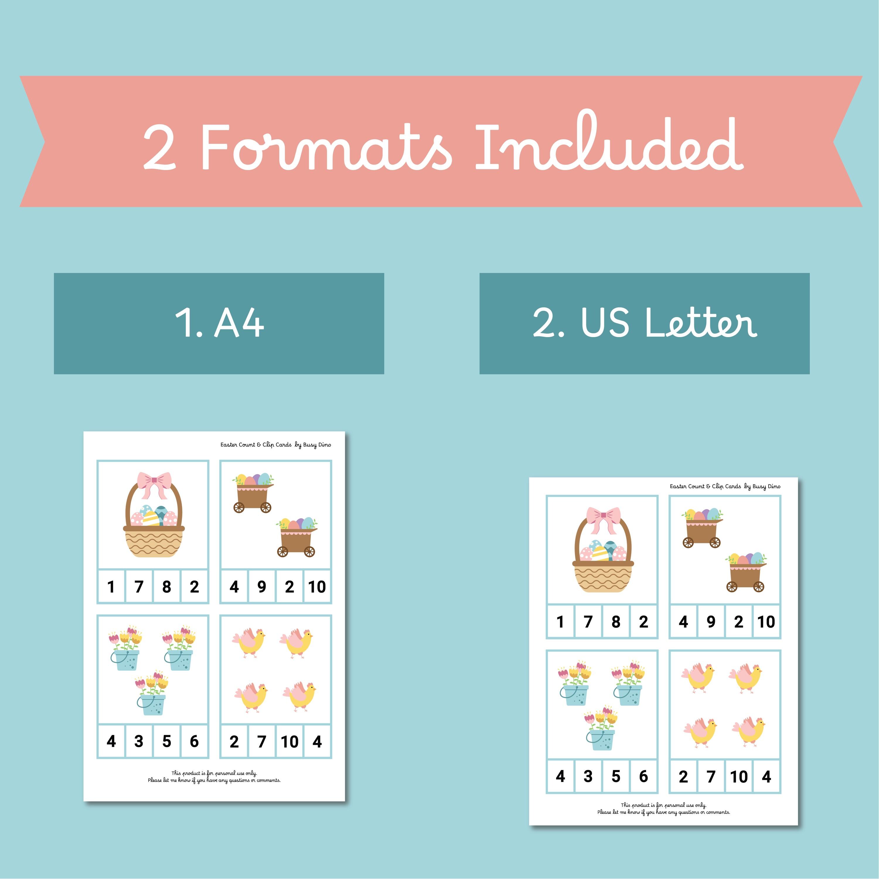 Easter Count and Clip Cards, First Counting Kindergarten or ...