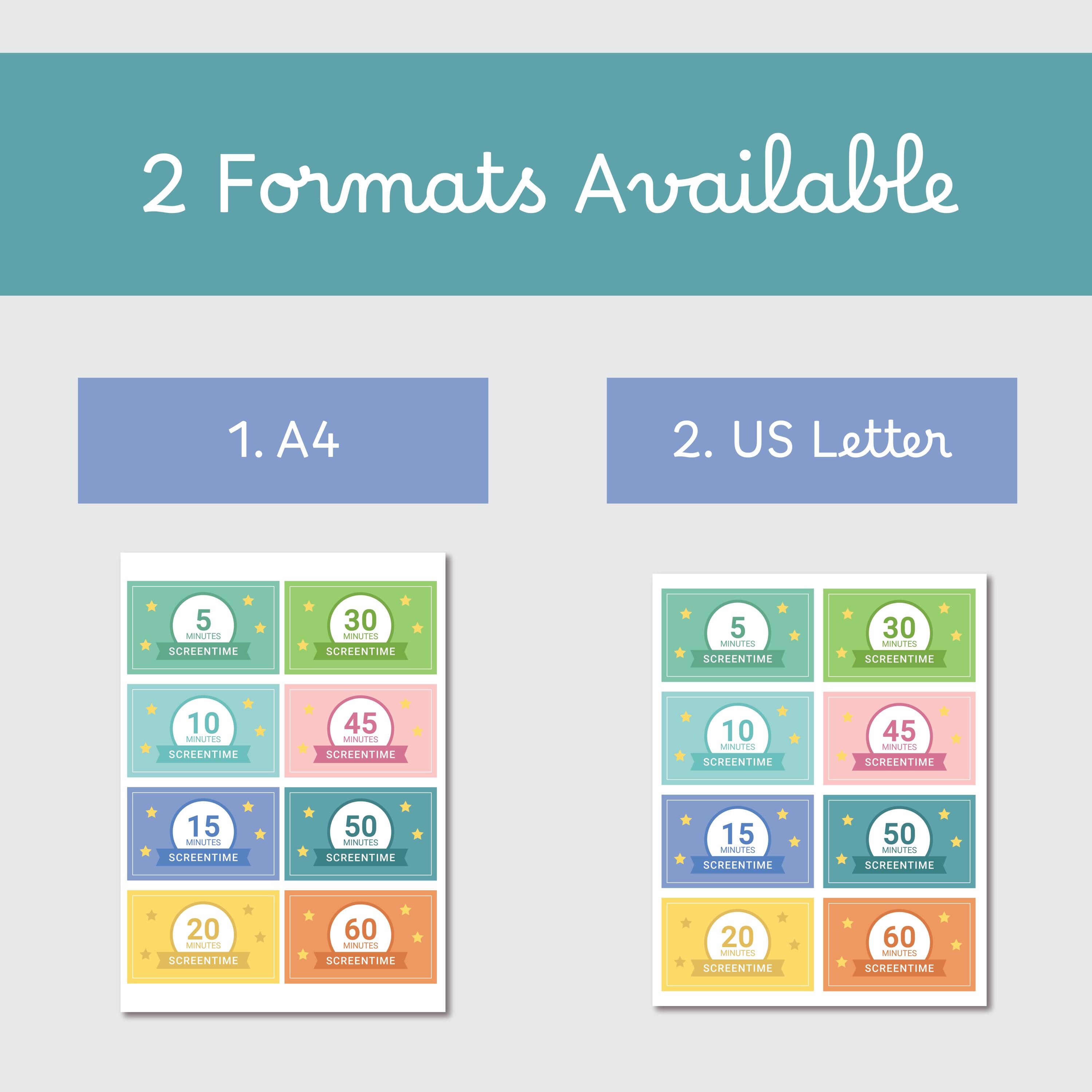 Screen Time Vouchers for Kids, Earn Screen Time Coupons, Chore Reward ...