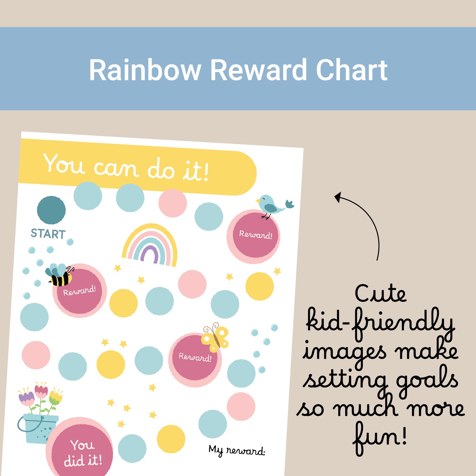 2 Cute Pastel Kids Reward Charts, Fun Motivation Trackers to Encourage ...
