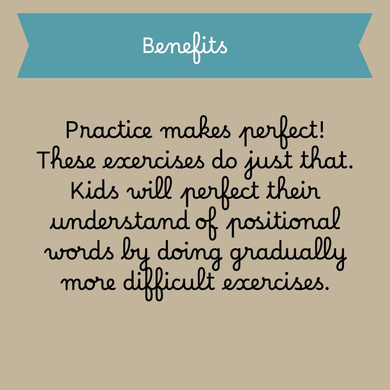 Left, Right, Top, Bottom, Middle Kids Worksheets, Position, Location ...