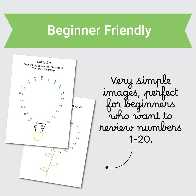 Dot-to-dot Worksheets for Kids, Numbers 1-20, Connect the Dots, 10 ...