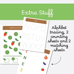 Fruit & Vegetable Children Alphabet Cards, Kids Fruits and Veg Abc ...