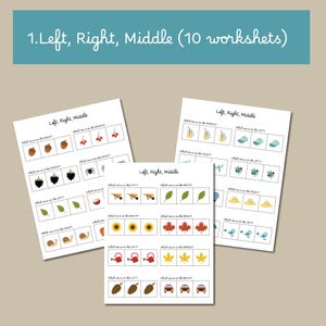 Position Worksheets for Kids, Understand Left, Right, Top, Bottom ...