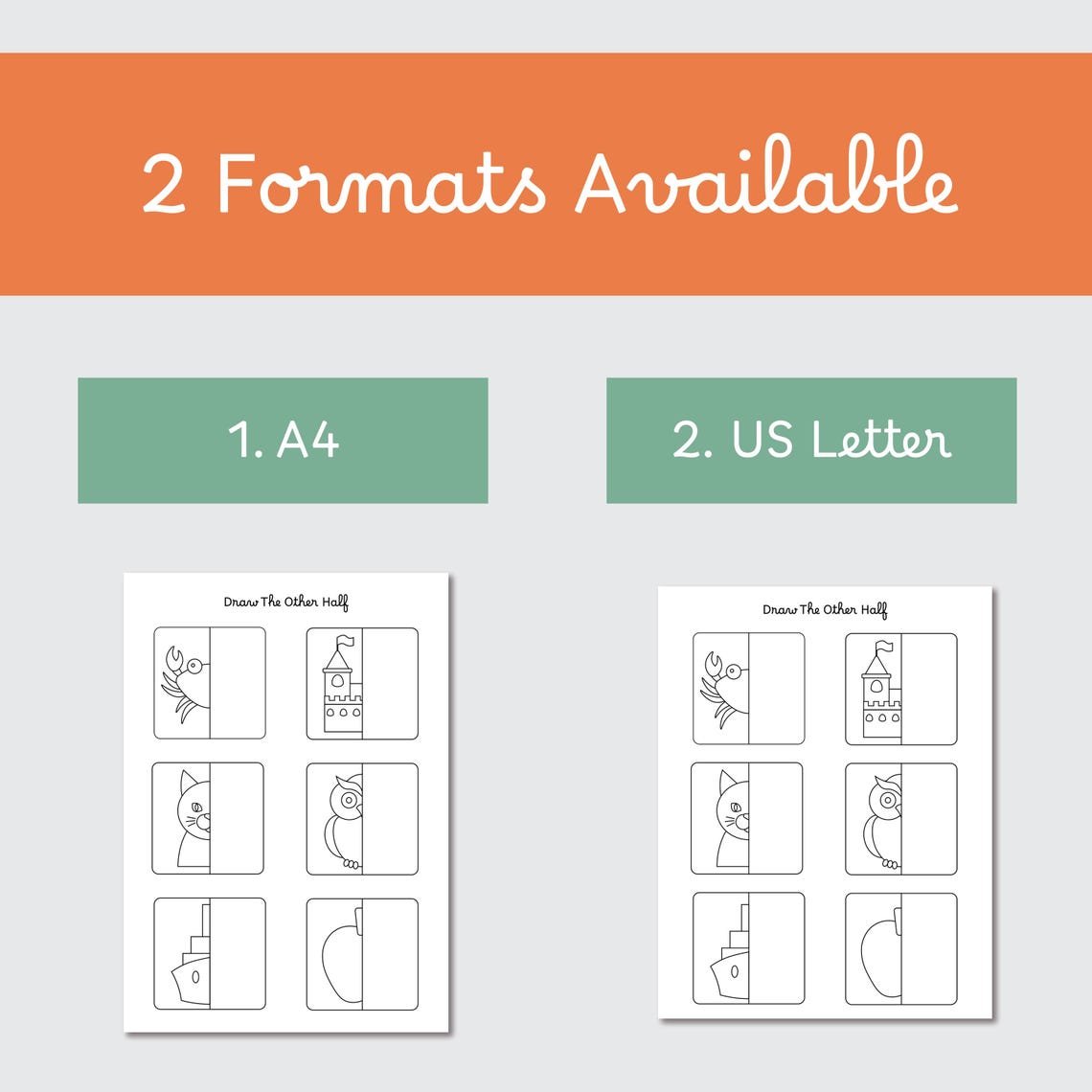 Symmetry Activity Sheets for Kids: Draw the Other Half (PDF) - Etsy
