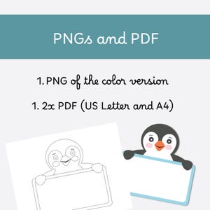 Penguin Name Tags, PNG and PDF, Winter Cute Fun Classroom Labels ...