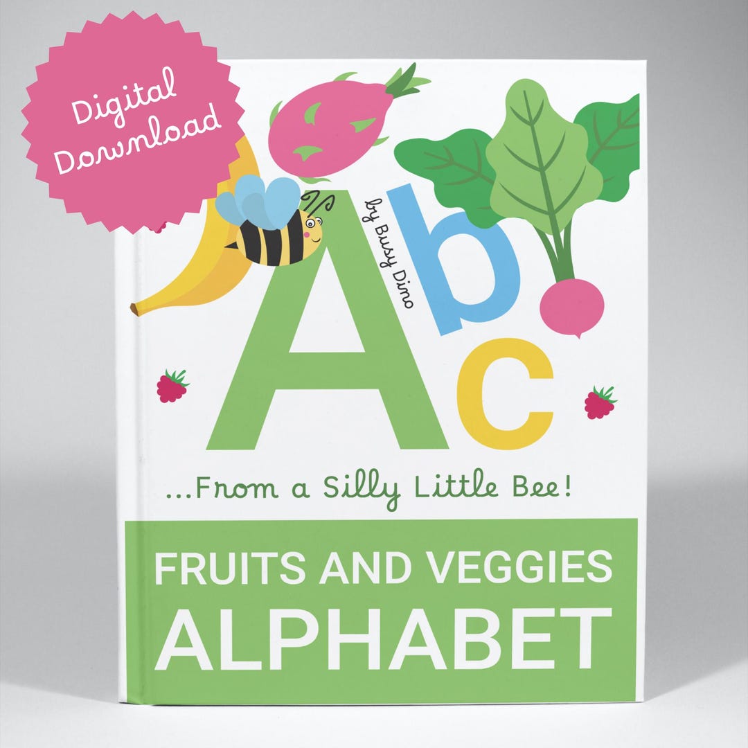 ABC Fruits & Vegetables Book for Kids, Alphabet Rhymes, Half-rhymes ...