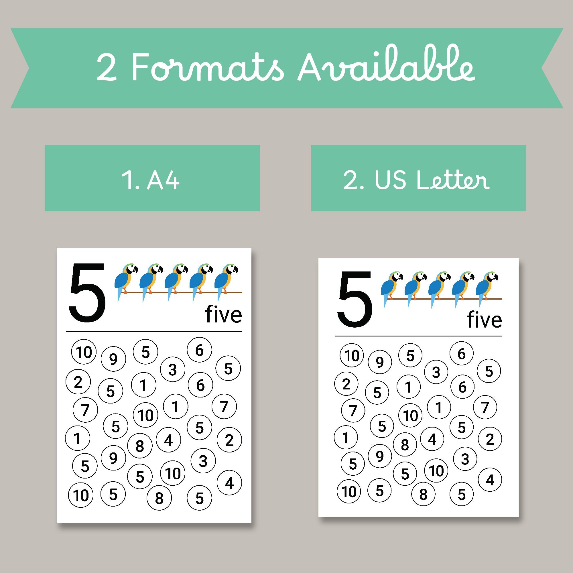 Find and Color Numbers 1-10: Kids Printable Worksheets (digital ...