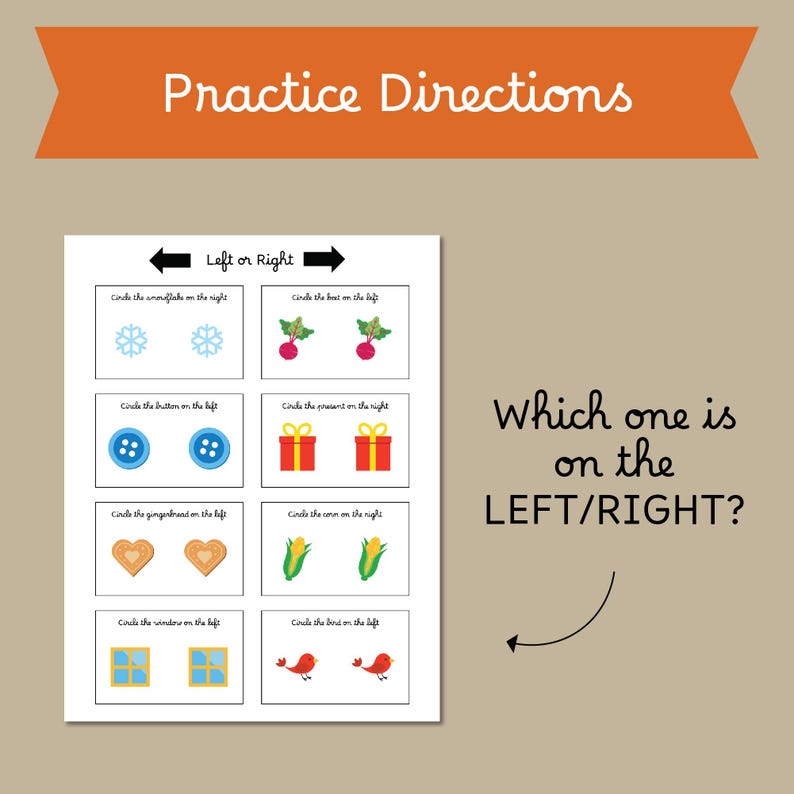Left and Right Worksheets for Kids, Fun Directionality Activities ...