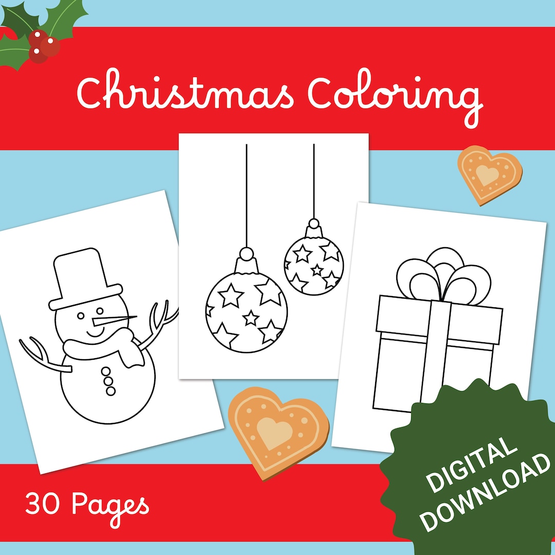 Printable Christmas Coloring Pages for Kids, Fun Holiday Activities ...