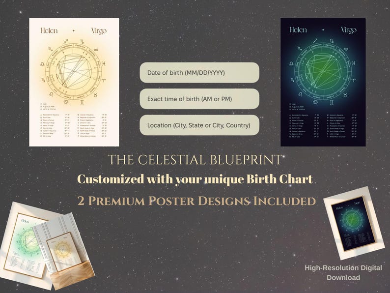 Personalized Natal Chart & Psychic Reading • Dark Academia Astrology ...