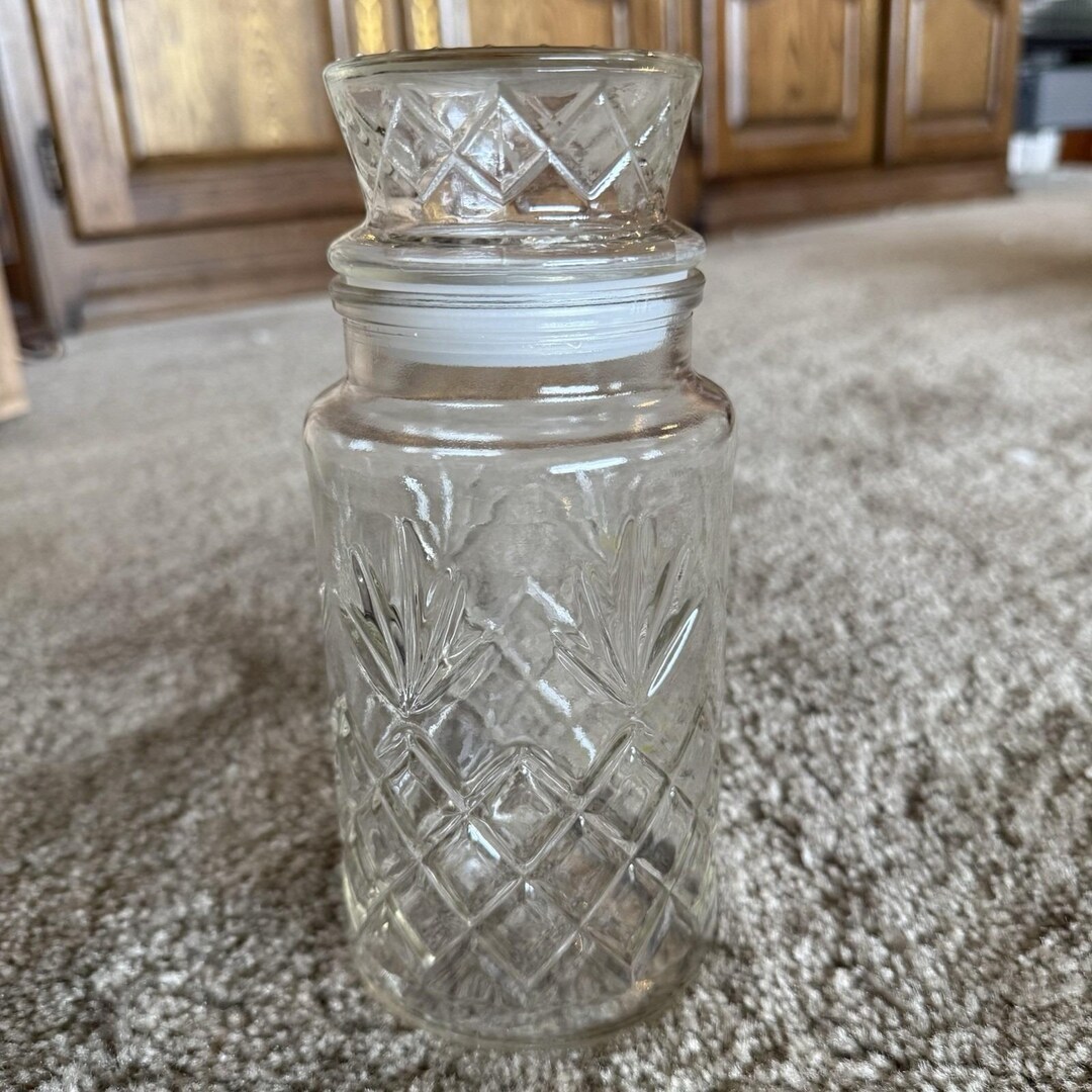 Planters Mr. Peanut 1983 Anchor Hocking Glass Jar Lid & Seal Diamond ...