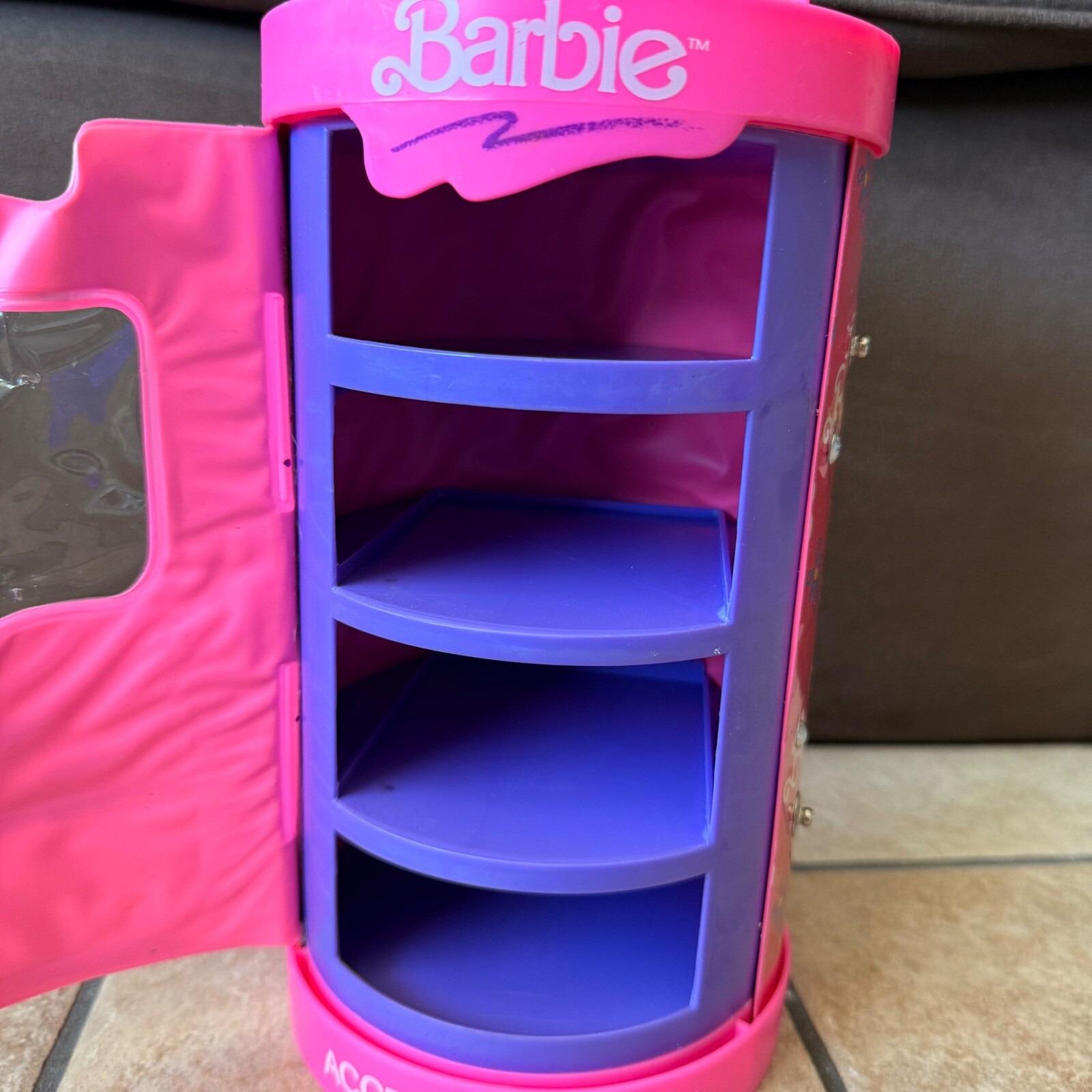 Barbie Accessory Case No Drawers Cylinder Doll Organizer Mattel Vintage ...