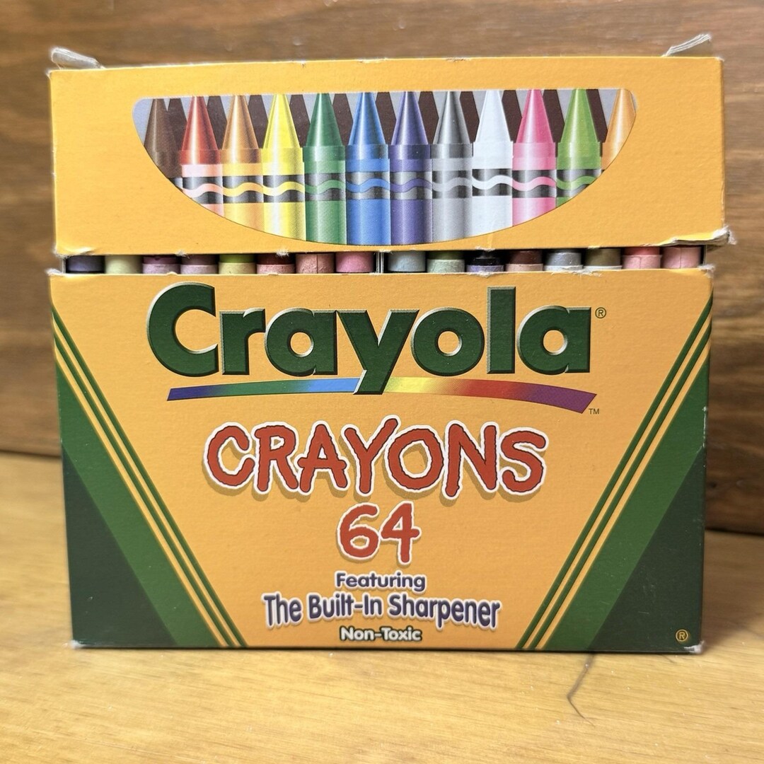 1999 Crayola Crayons 64 Pack Built-in Sharpener Binney Smith Retired ...