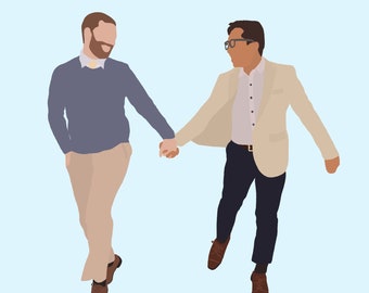 Custom Faceless Portraits - 3-5 People, Full Body - Etsy