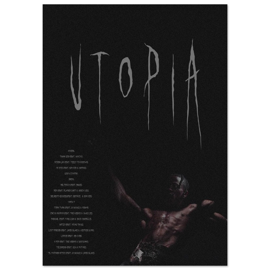 Travis Scott Utopia Dark Minimalist Premium Matte Print - Etsy