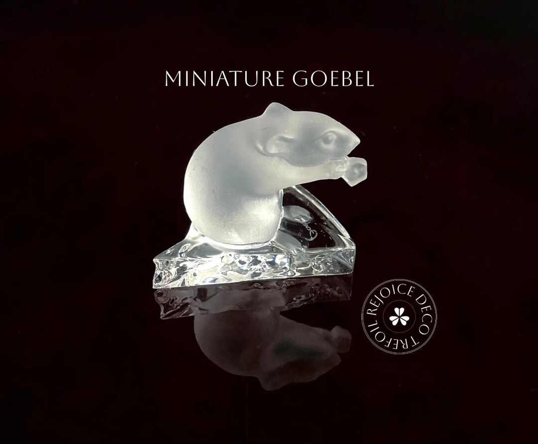 Goebel Crystal Mouse Figurine: Hand-cut Glass Animal Desk Decor - Etsy