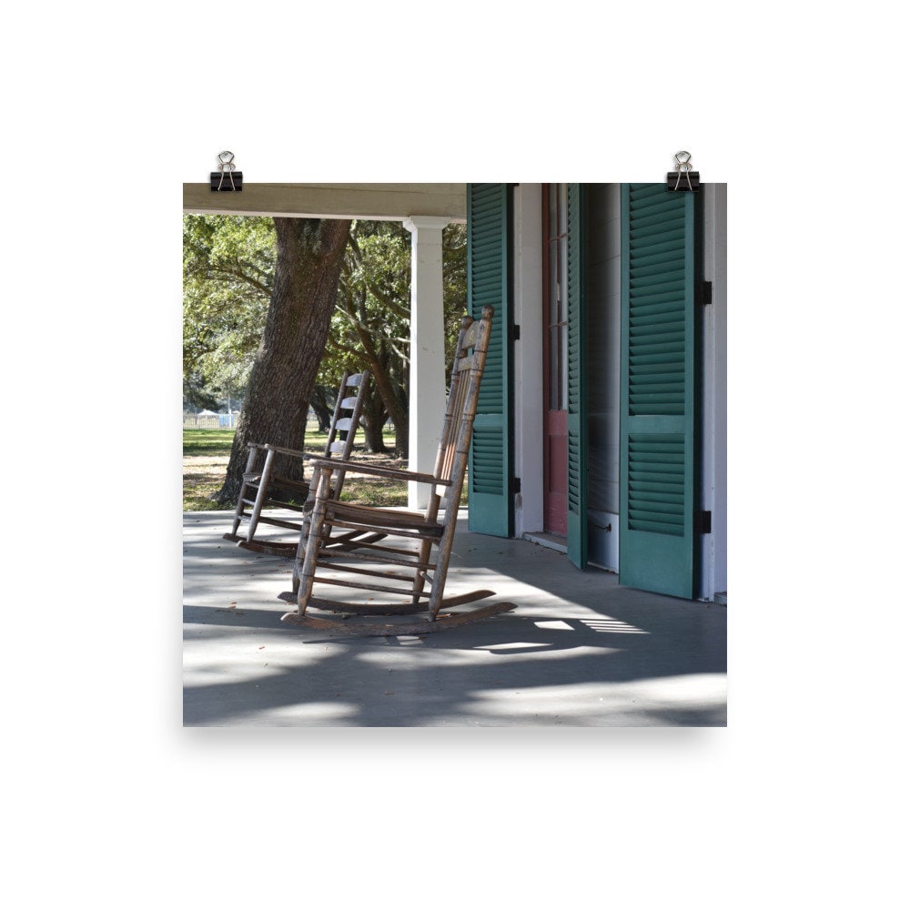 Southern Porch Rocking Chairs Poster - Etsy