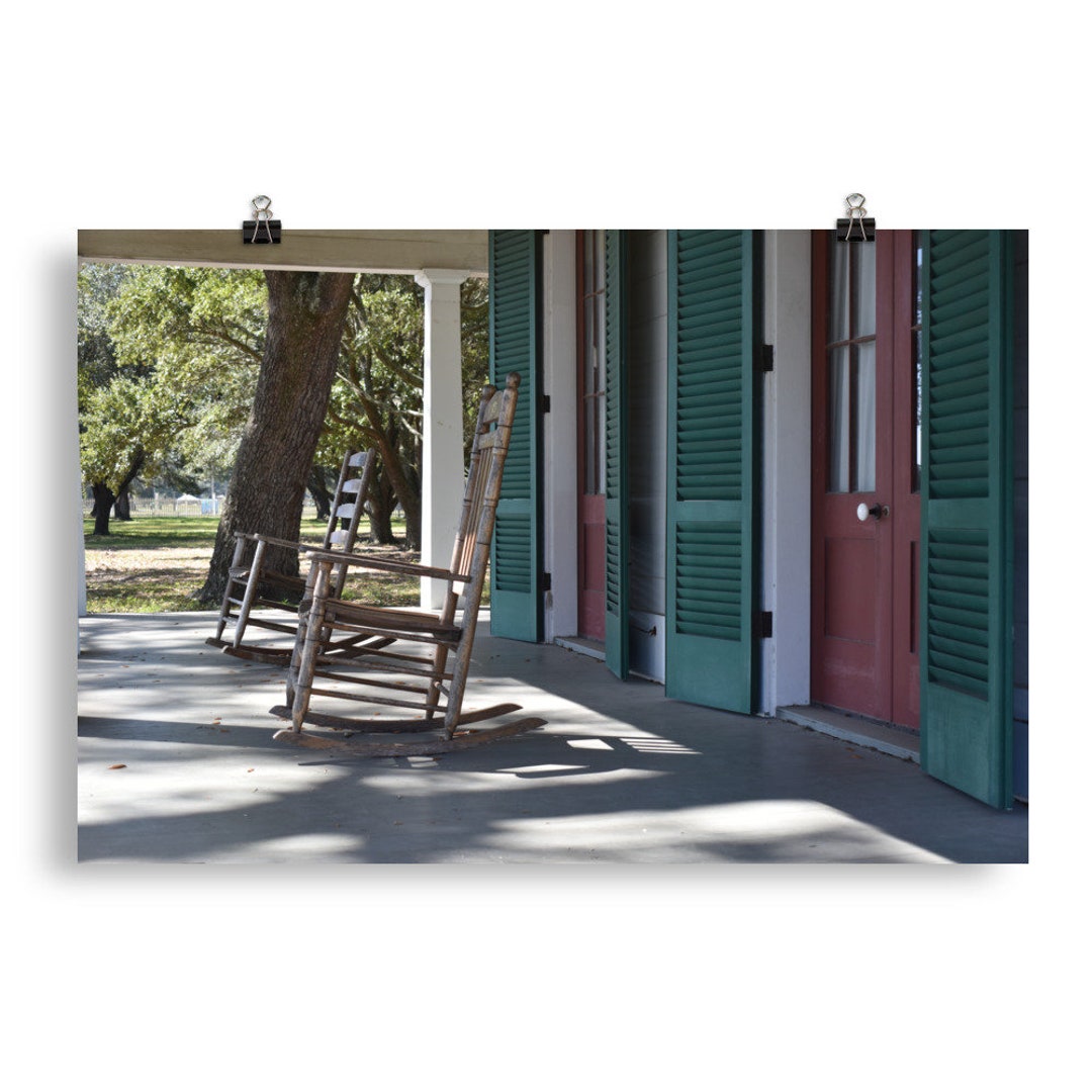 Southern Porch Rocking Chairs Poster - Etsy