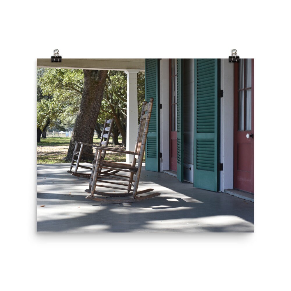 Southern Porch Rocking Chairs Poster - Etsy