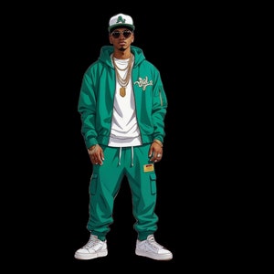 8 Images - 2D Full Body Urban Character Pack, Digital Art, 2D Character ...