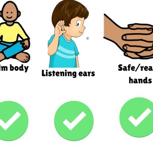Pete the Cat Token Boards-calm Body, Listening Ears, Safe Hands Visual ...
