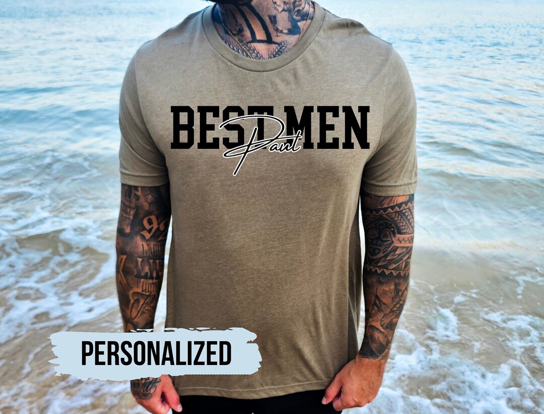 Custom Best Men Shirt With Name on Front for Bachelor Party ...